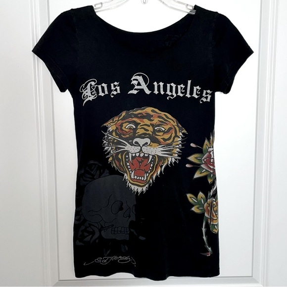 Ed Hardy | Tops | Vintage Don Ed Hardy Los Angeles Tee From The 200s W ...